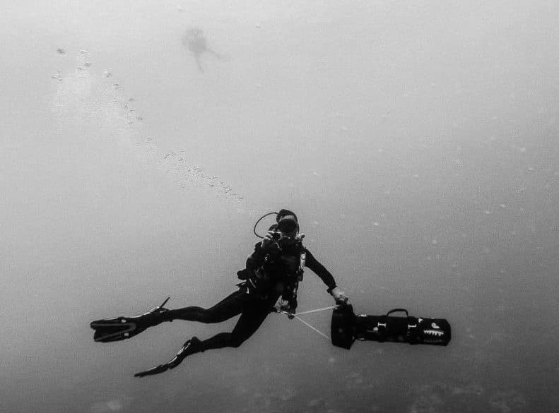 Fins, try Diving without them.